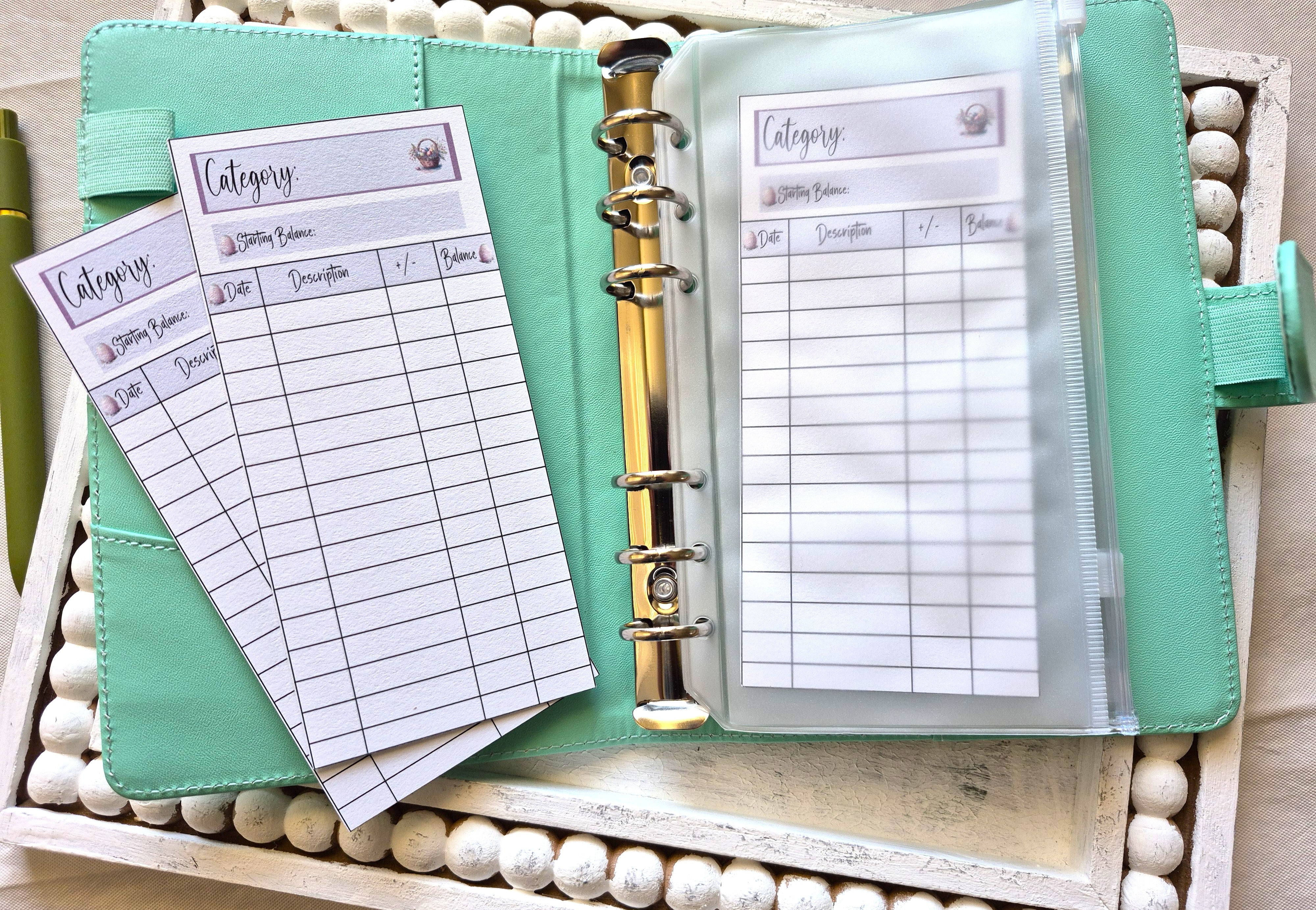 Cash Envelope Tracker Inserts | A6 Envelope Trackers | Cash Envelope B ...